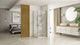 Cabina de dus Rea Hugo, auriu, 100x100 cm – CasaVie