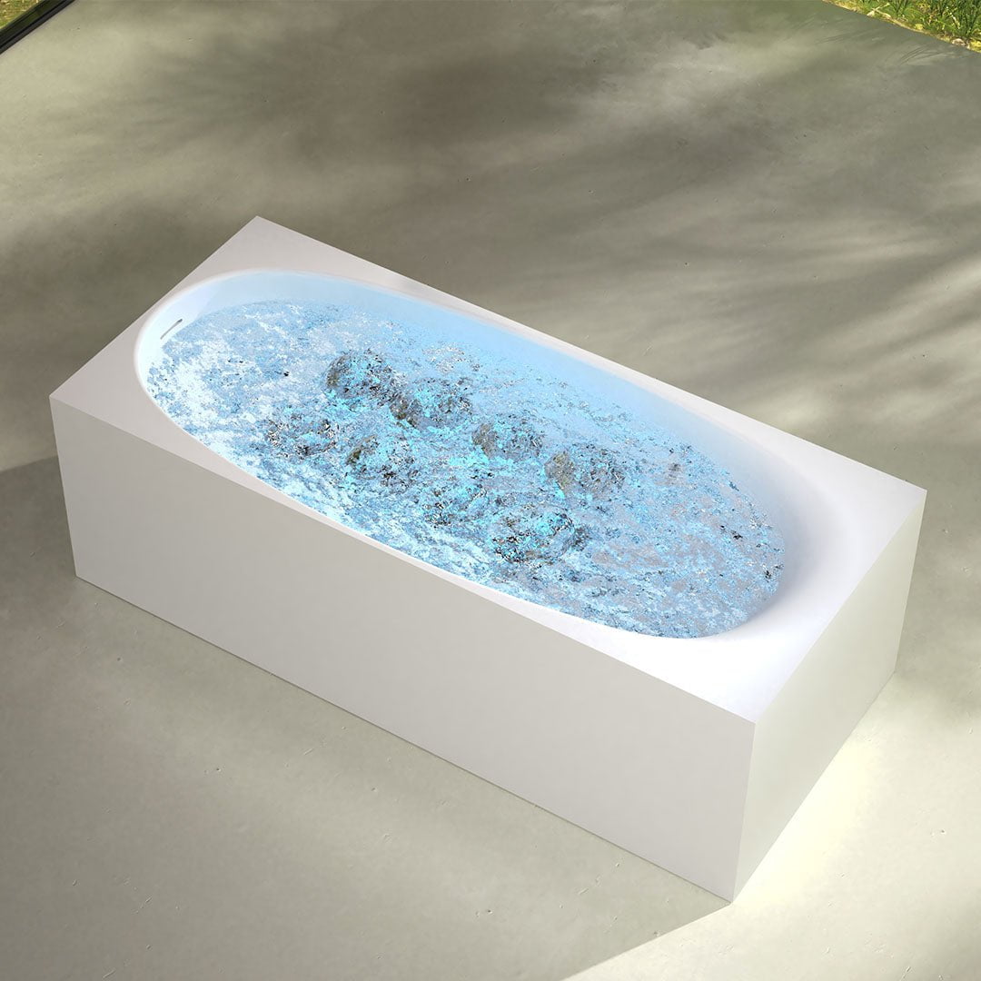 Cada de baie, freestanding, functie jacuzzi, 1700x800x550 mm, din comp ...
