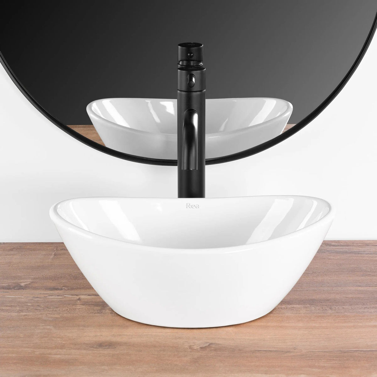 Lavoar ceramic pe blat Rea Kate, 36.5x24.5 cm, alb – CasaVie