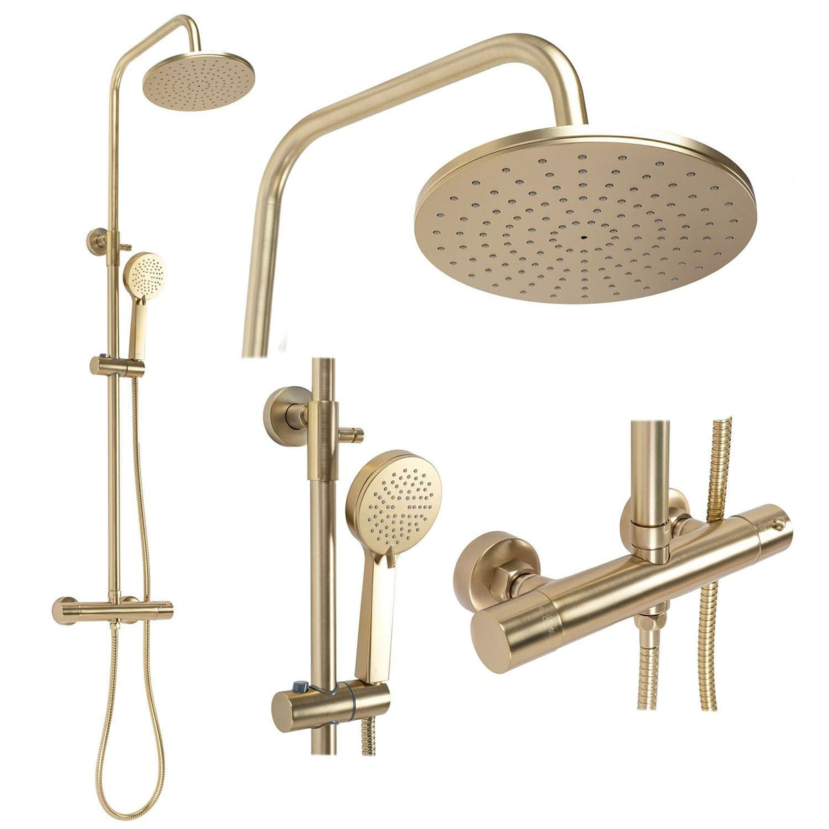 Set de dus cu termostat Rea Parot, auriu periat – CasaVie